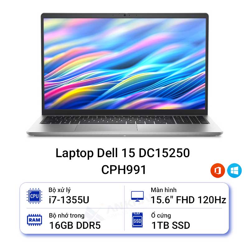 Laptop Dell 15 DC15250 CPH991 (Core i7-1355U | 16GD5 | 1TSSD | 15.6FHD ...