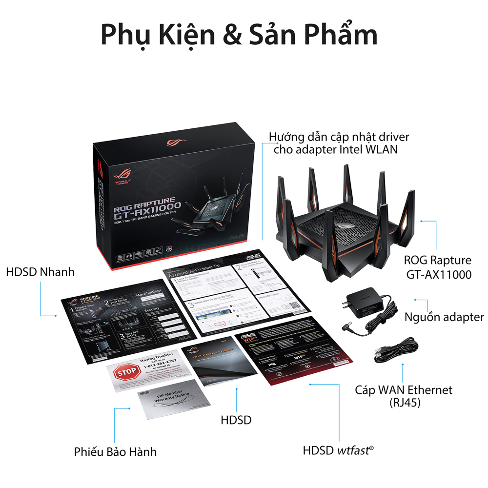 Router WiFi-6 Asus ROG Rapture GT-AX11000