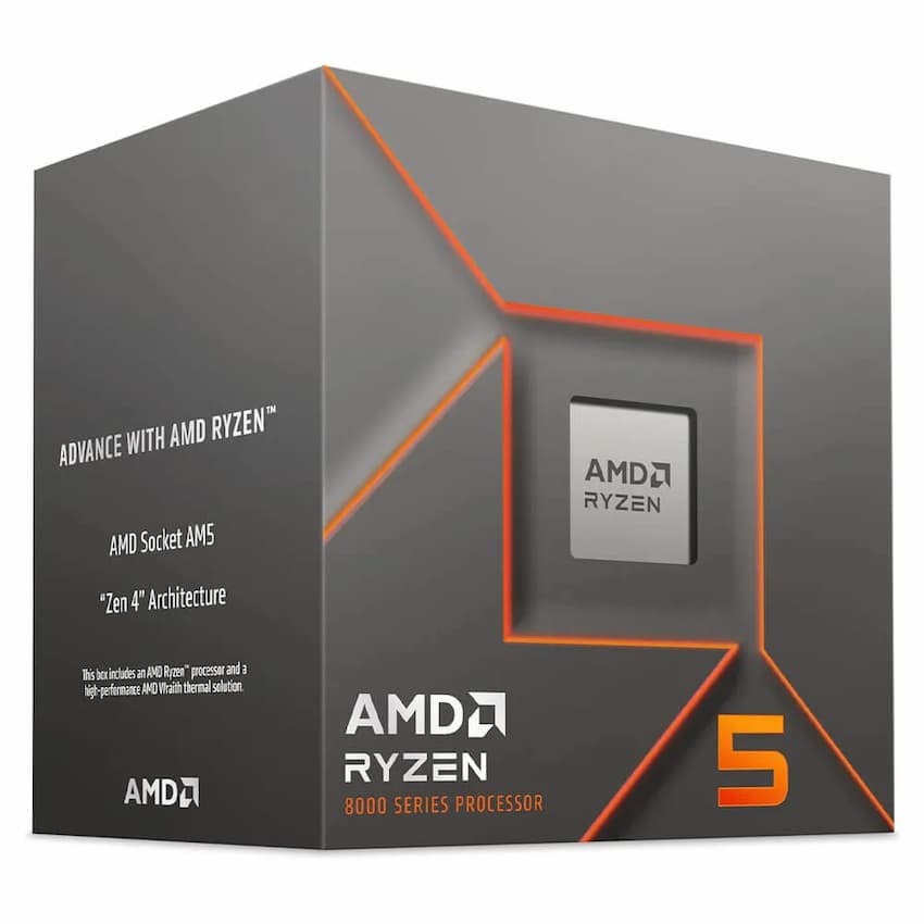 CPU AMD Ryzen 5 8400F (AMD AM5 - 6 Core - 12 Thread - Base 4.2Ghz - Turbo 4.7Ghz - Cache 22MB ...