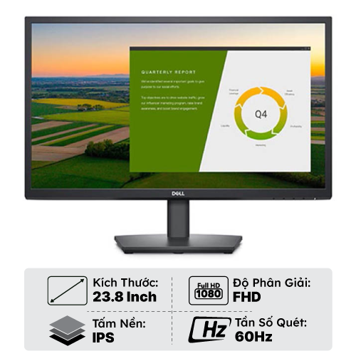 Màn Hình Dell E2422HS (23.8inch/FHD/IPS/60Hz/8ms/250nits/DP+Dsub)