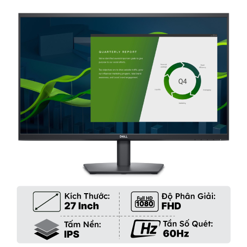 Màn hình Dell E2722H (27 inch/FHD/IPS/60Hz/8ms/300nits/DP+VGA)