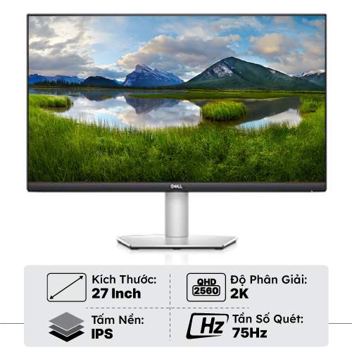 Màn Hình Máy Tính Dell S2721DS (27 Inch/QHD/IPS/2560x1440/75Hz)