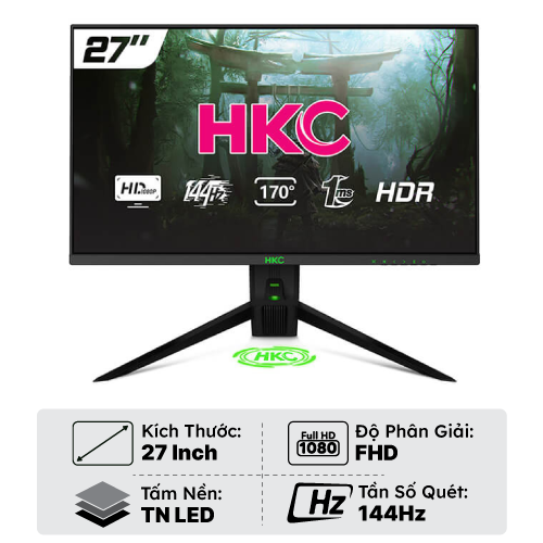 Màn hình HKC M27G6F 27inch Full HD 144Hz HDR Flat Led Monitor- Frameless