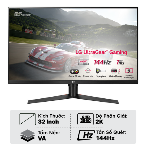 Màn Hình LCD LG 32 inch 32GK650F-B.ATV (2560x1440/QHD/VA/144H/1ms)