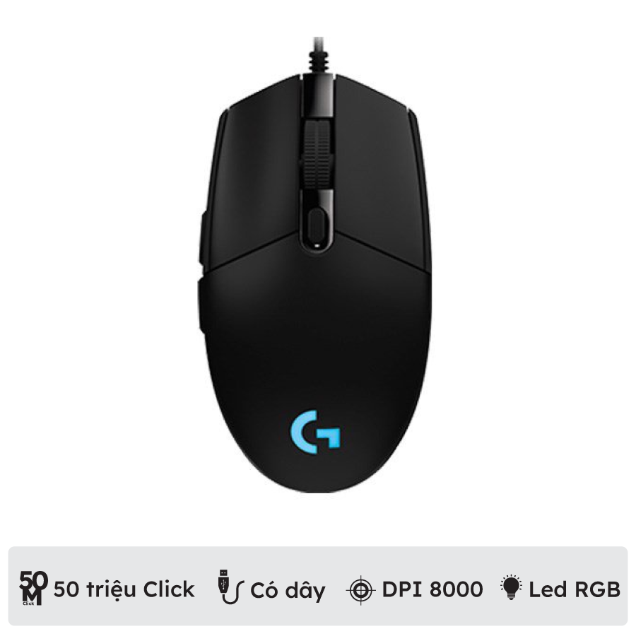 CHUỘT LOGITECH G-102 (8000 DPI/10 Triệu Click/Đen)