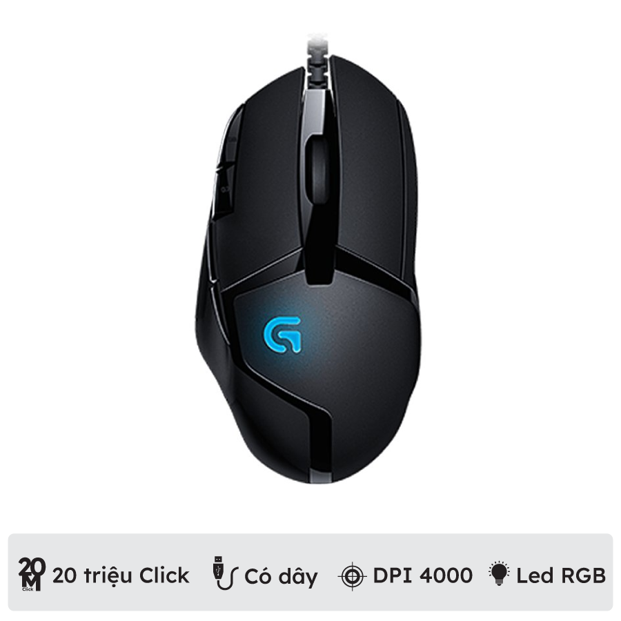 Chuột Gaming Logitech G402 (4000 DPI/10 Triệu Click/Đen)