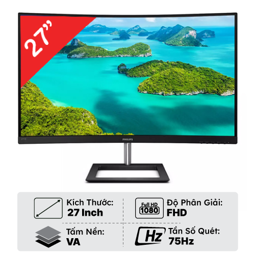 Màn hình LCD PHILIPS 271E1C (1920x1080/VA/75Hz/4 ms)