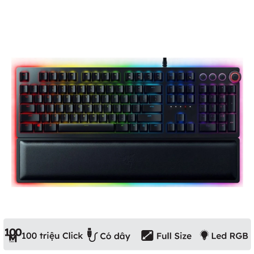 Bàn Phím Cơ Razer Huntsman Elite (100-Triệu-Click/Dây/Led-RGB)